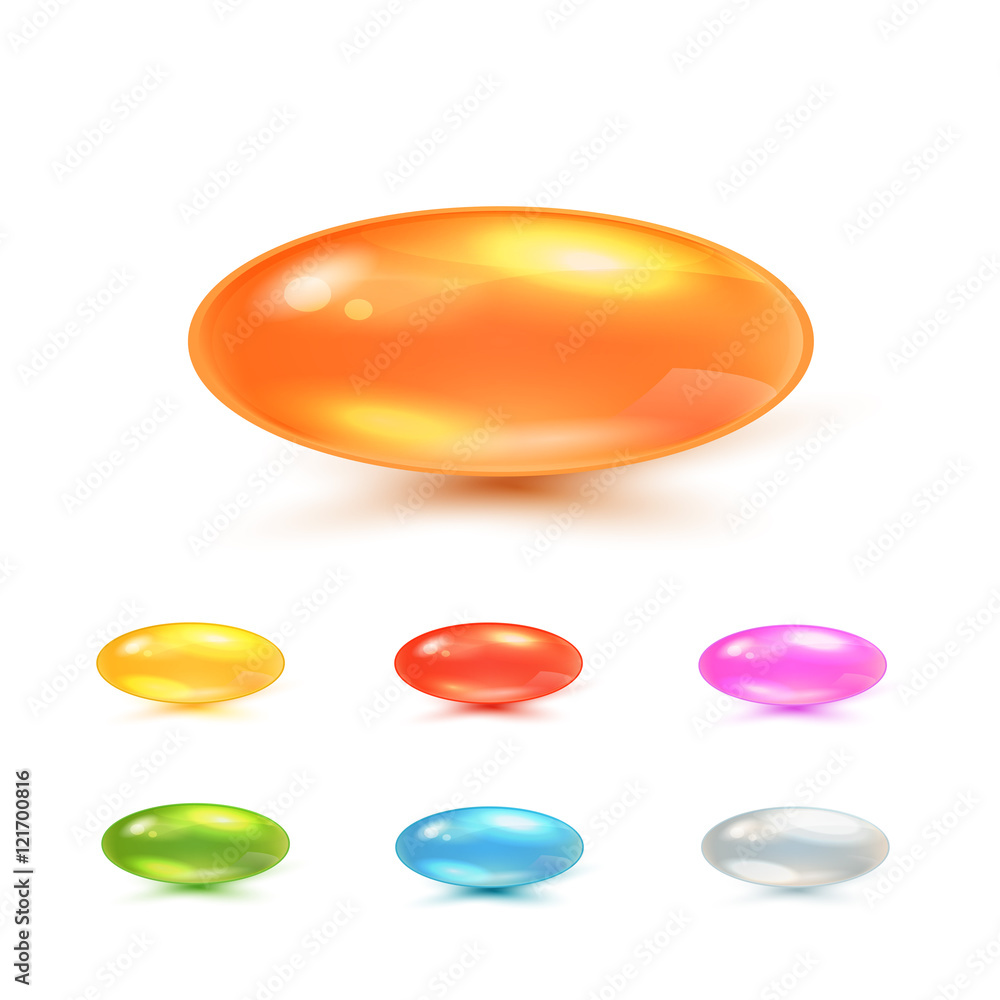 Vector Set Of Capsules Stock Vector | Adobe Stock