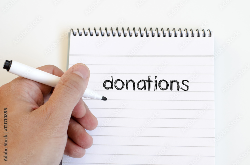 Donations text concept Stock Photo | Adobe Stock