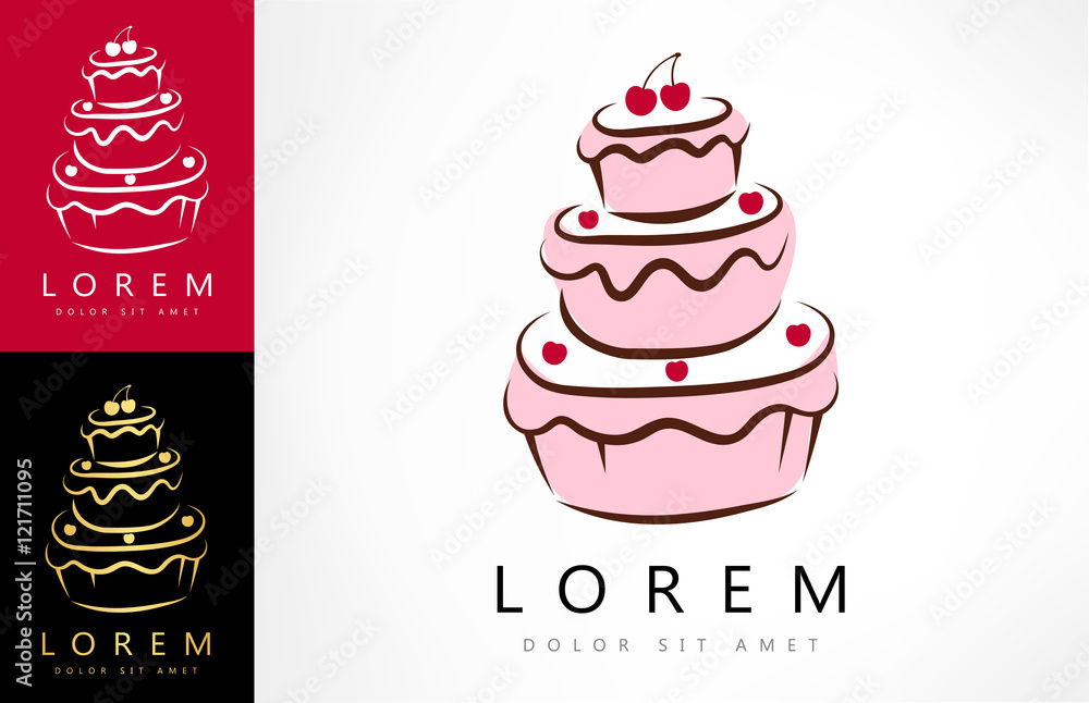 cake vector Stock Vector | Adobe Stock