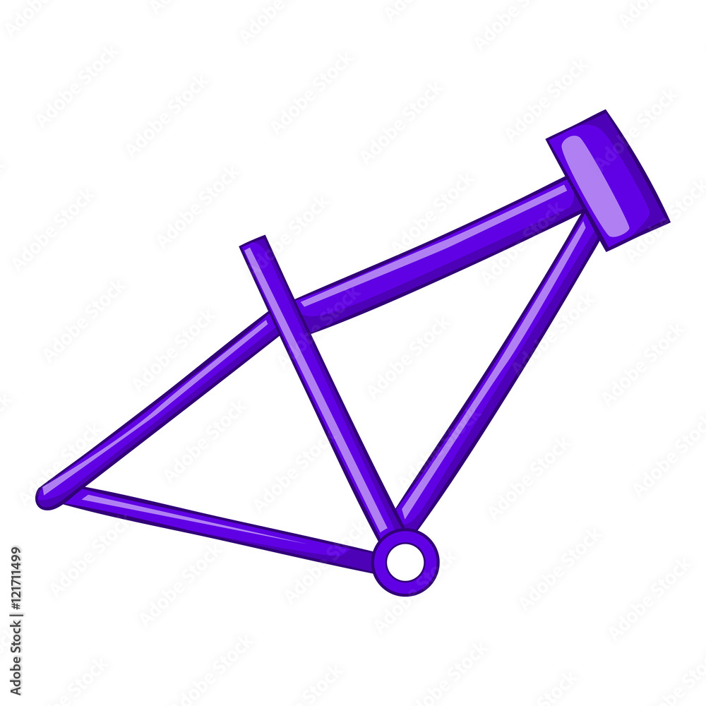 Bicycle frame icon in cartoon style isolated on white background vector ...