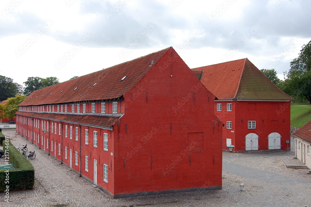 Bastions of the fortress Kastellet in Copenhagen, Denmark; Kastellet is ...