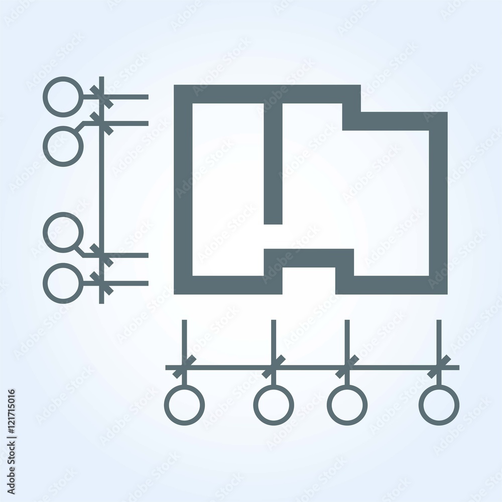 floor plan of the axes vector illustration Stock Illustration | Adobe Stock