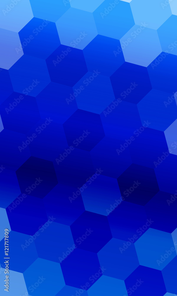 hexagons on a blue background. geometric pattern with gradient. vector ...