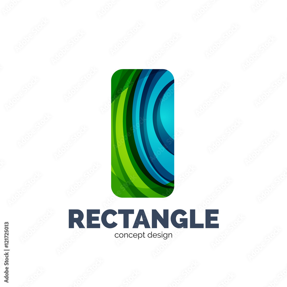 Vector rectangle logo Stock Vector | Adobe Stock