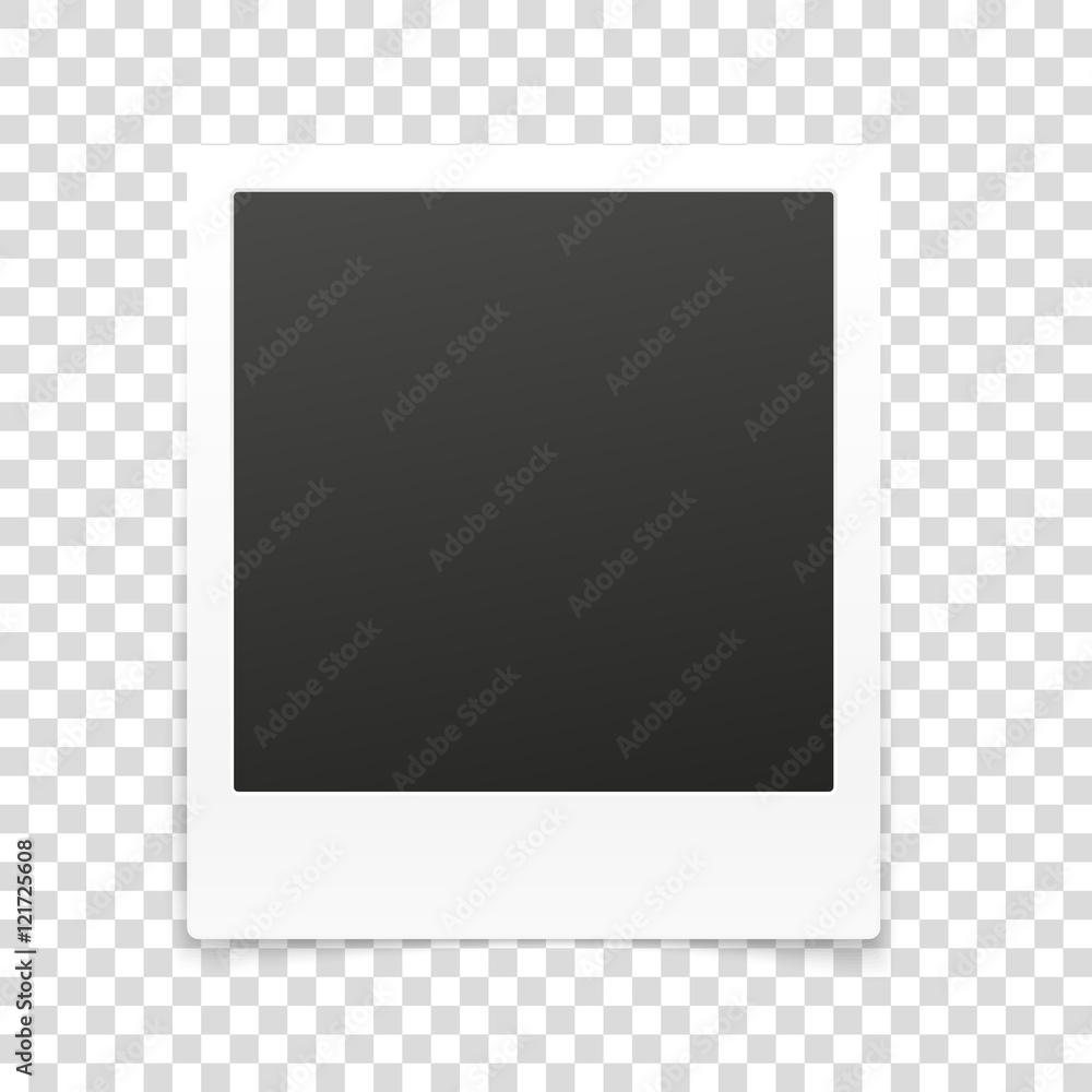 Vector photo frame isolated on transparent background. Vector il Stock ...