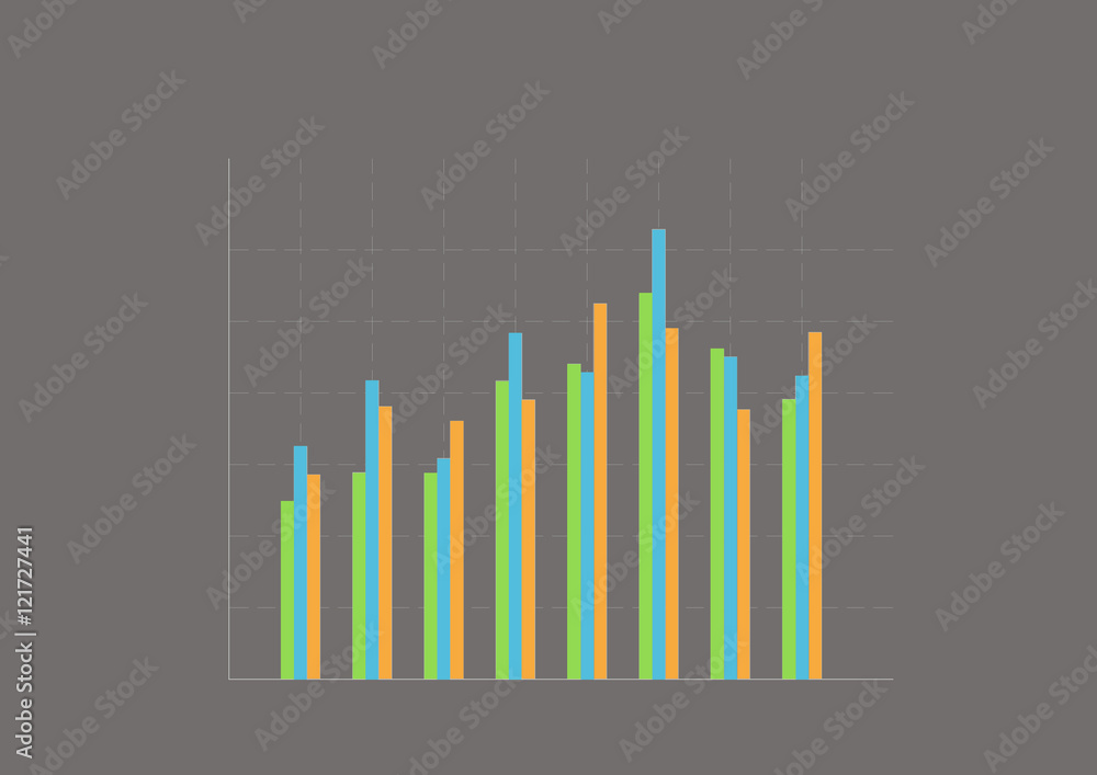 colorful bar charts Stock Photo | Adobe Stock