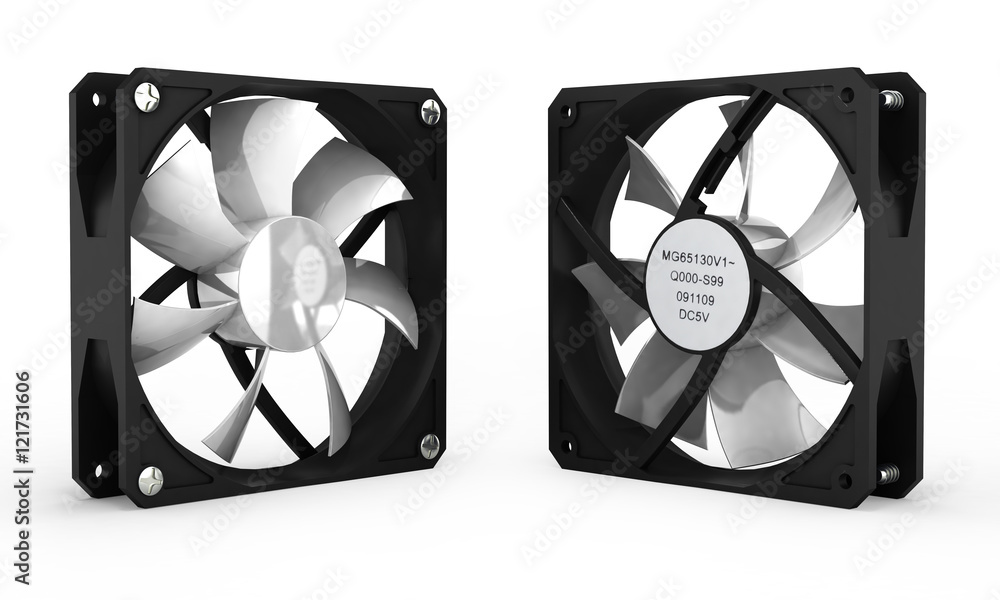 computer cooler isolated on white background 3d Stock Illustration ...