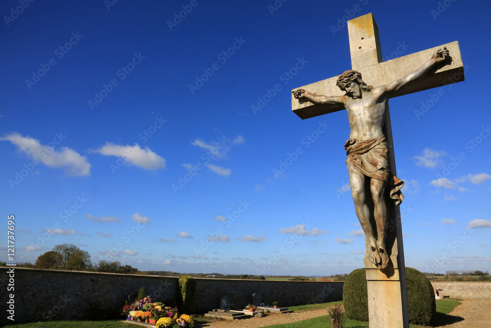 Jésus-Christ sur la croix. / Jesus on the cross. Stock Photo | Adobe Stock
