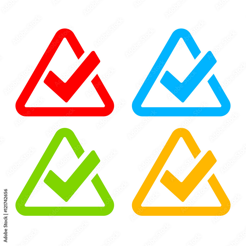 Tick mark symbols Stock Vector | Adobe Stock