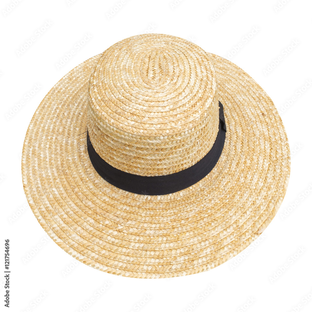 straw hat isolated on white background Stock Photo | Adobe Stock