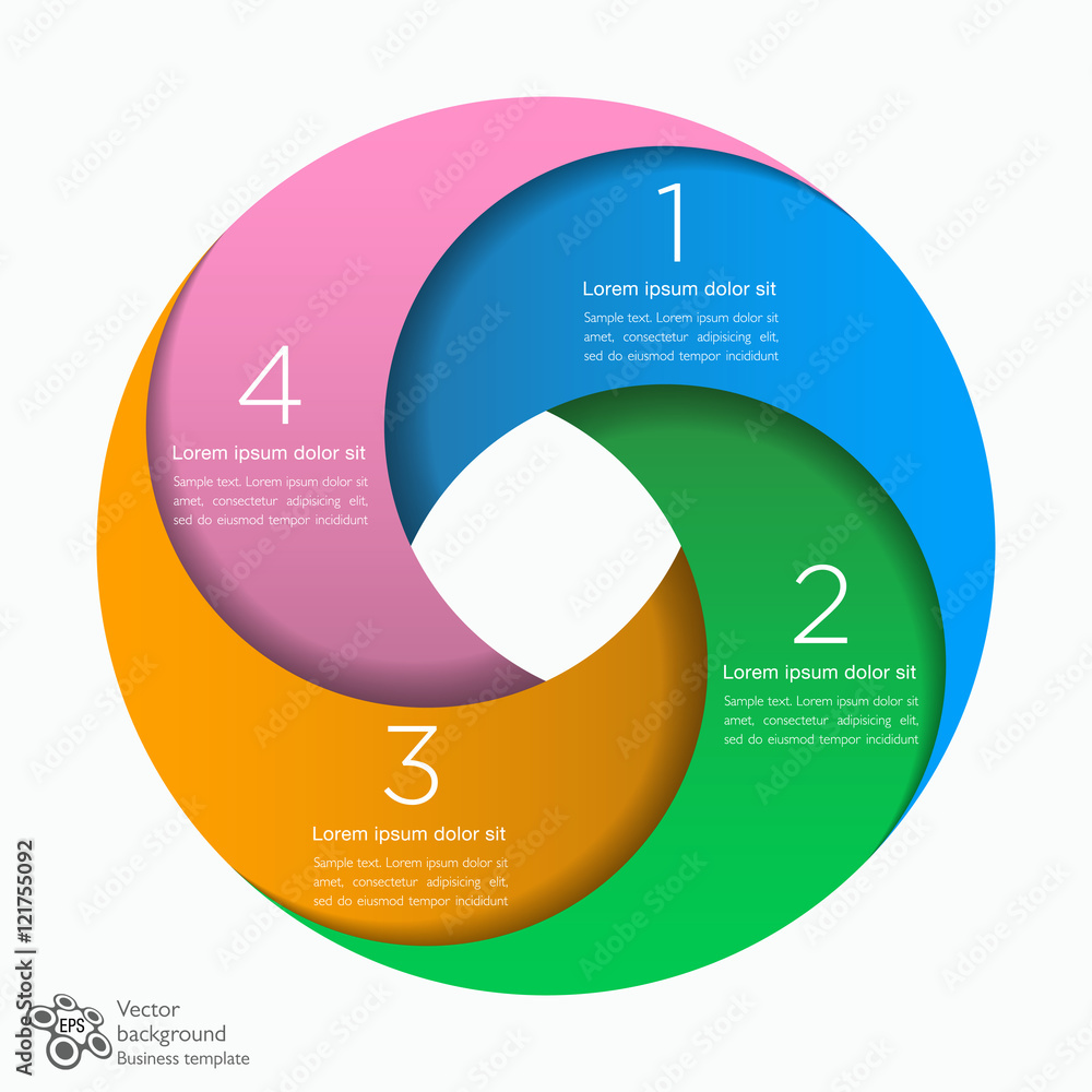 Infographic Vector Background 4-Step Process Stock Vector | Adobe Stock