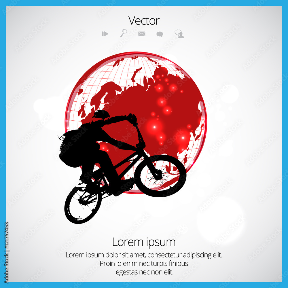 BMX rider. Vector design. Stock Vector | Adobe Stock