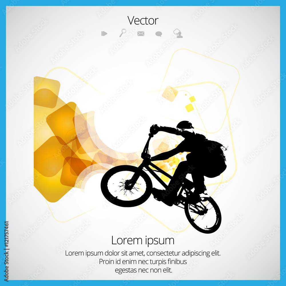 BMX rider. Vector design. Stock Vector | Adobe Stock