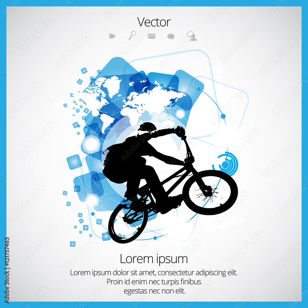 BMX rider. Vector design. Stock Vector | Adobe Stock