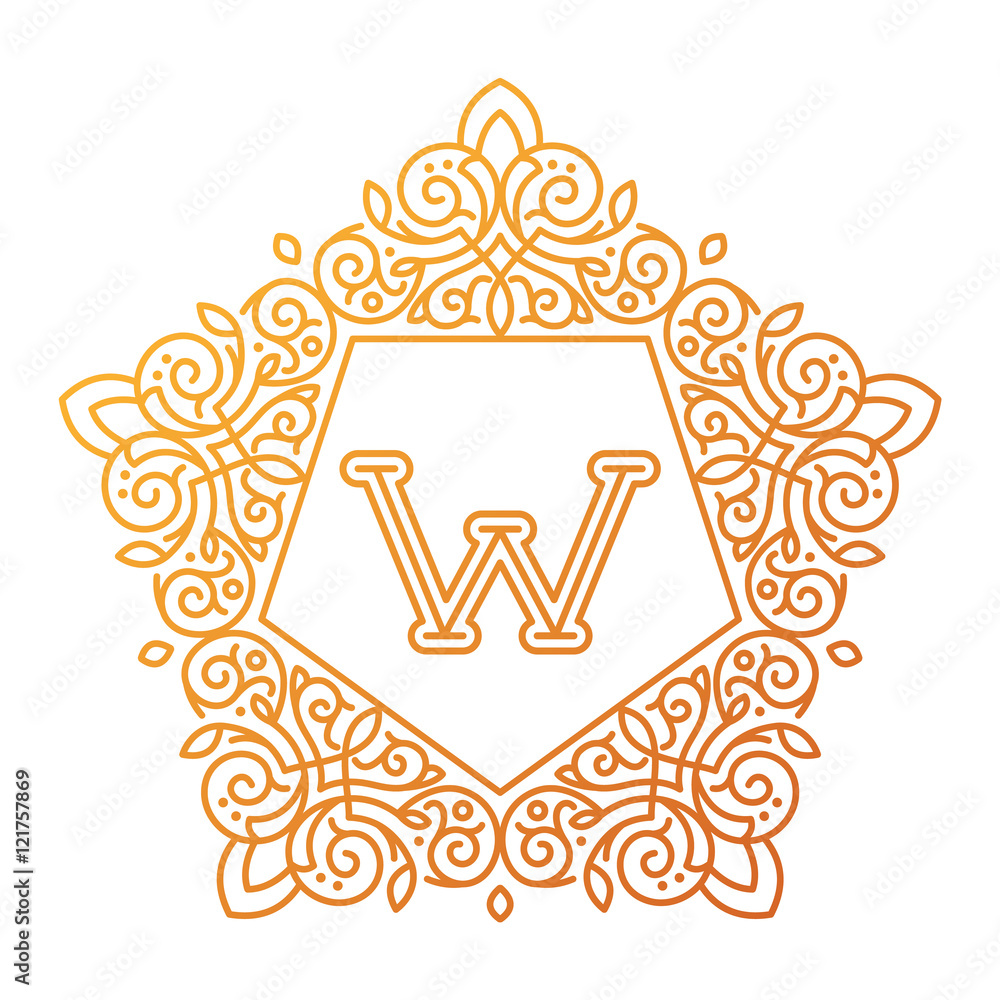 Monogram bage logo vector Stock Vector | Adobe Stock