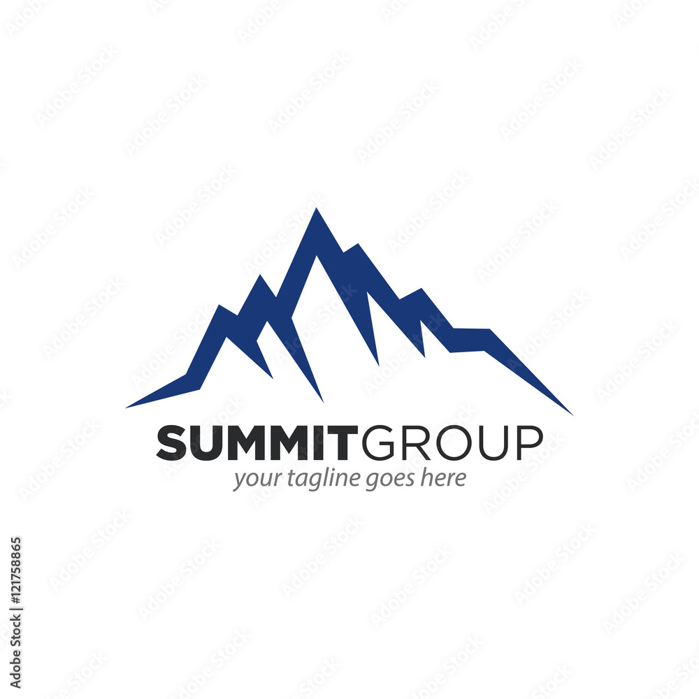 summit illustration and symbol, vector illustration of mountain ...