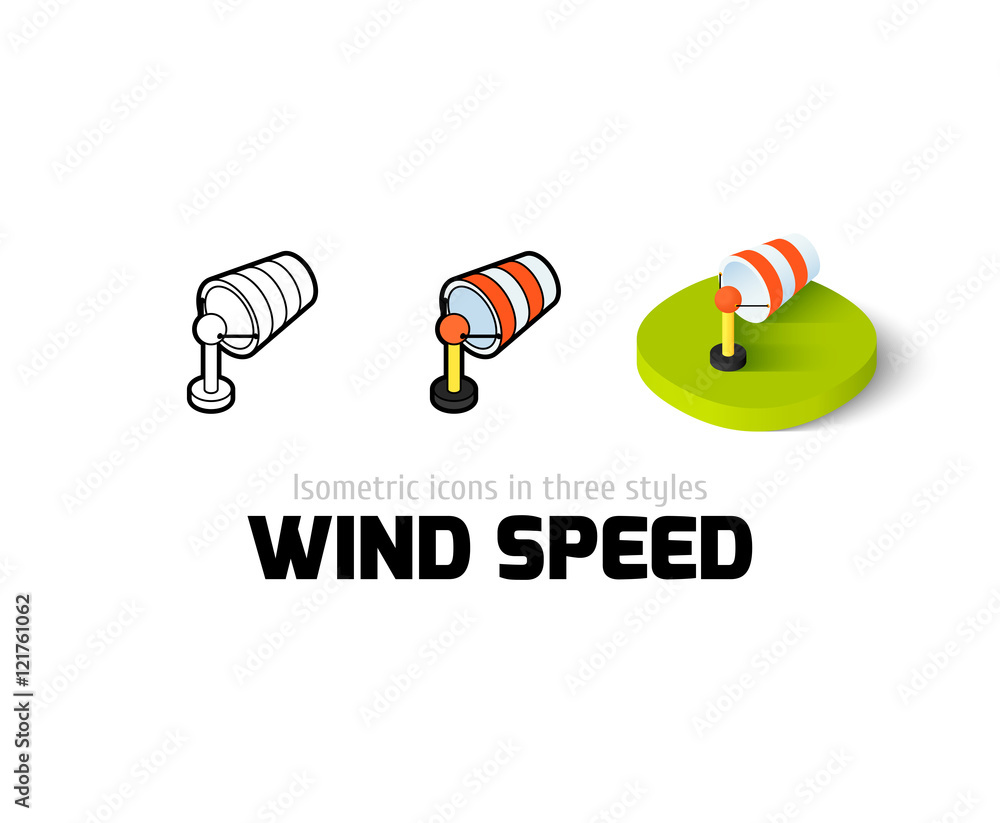 Wind speed icon in different style Stock Vector | Adobe Stock
