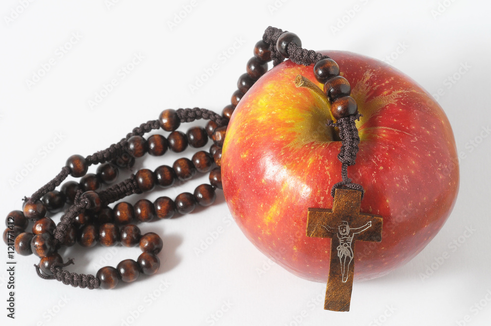 Bible Eva's Sin Red Apple Stock Photo | Adobe Stock