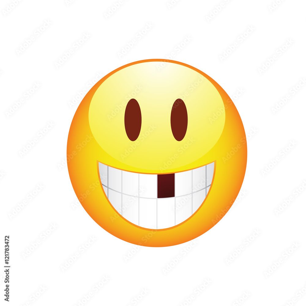 Smiley Smile without tooth Stock Vector | Adobe Stock