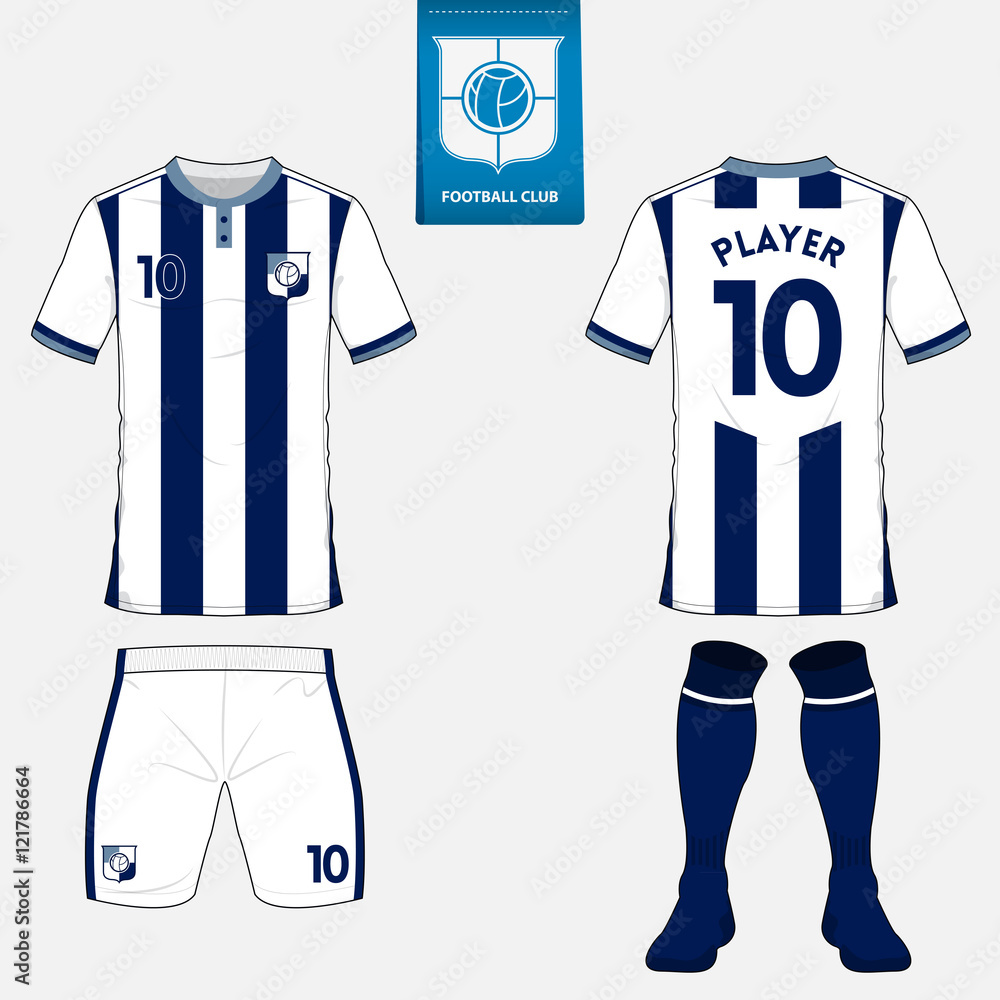 Set of soccer kit or football jersey template for football club. Flat ...