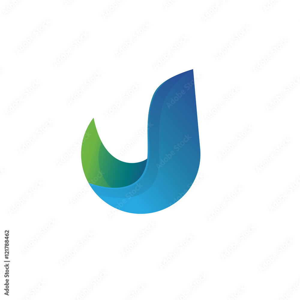 J letter blue and Orange logo design Fast speed design template ...