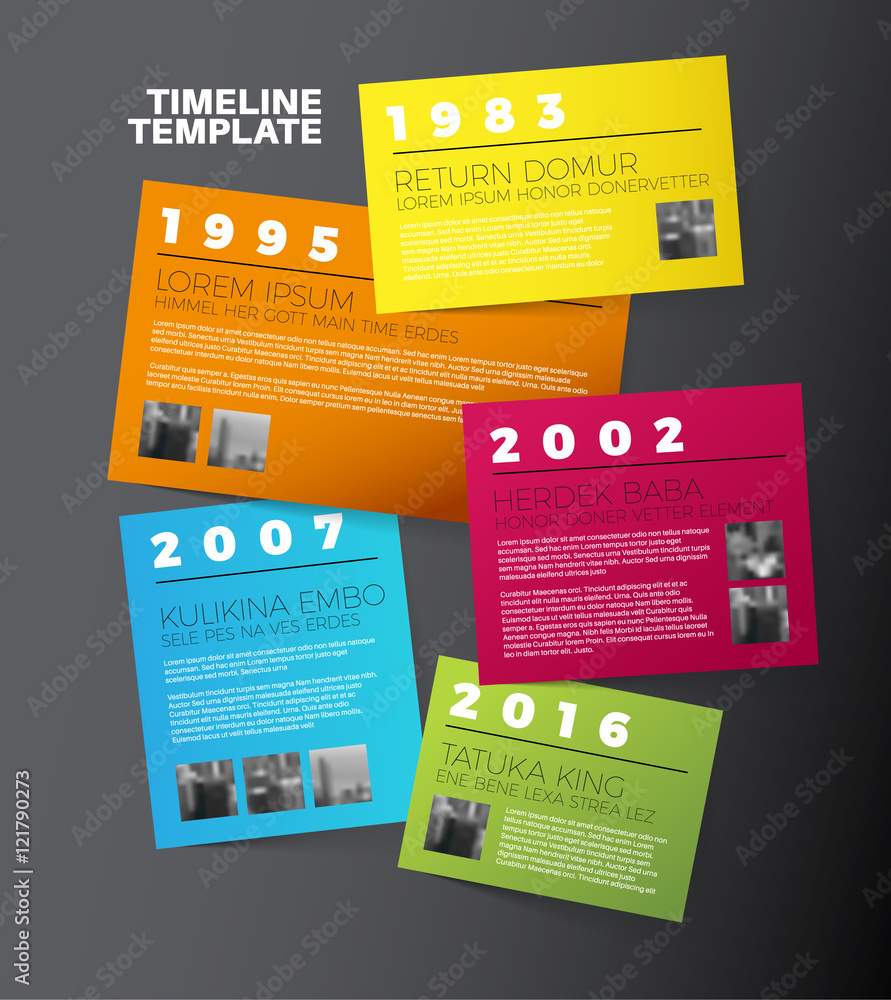 Vector Infographic typography timeline report template Stock Vector ...