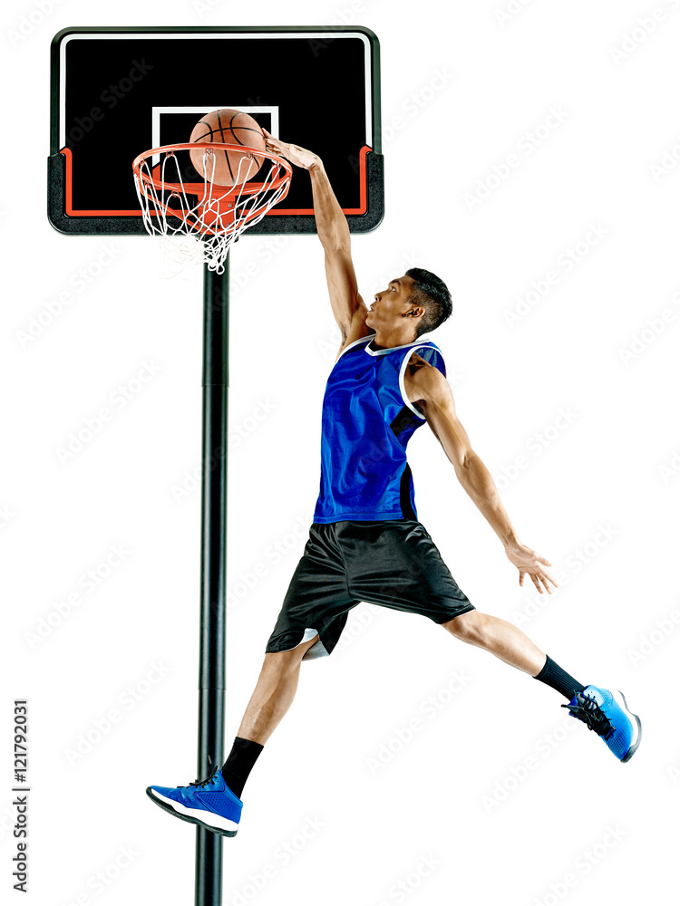 basketball player man Isolated Stock Photo | Adobe Stock