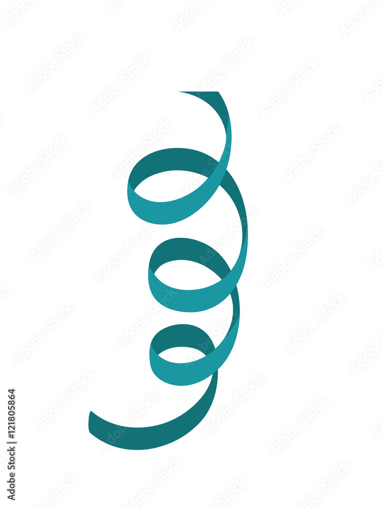 Streamer icon. Party festival and carnival theme. Colorful design ...