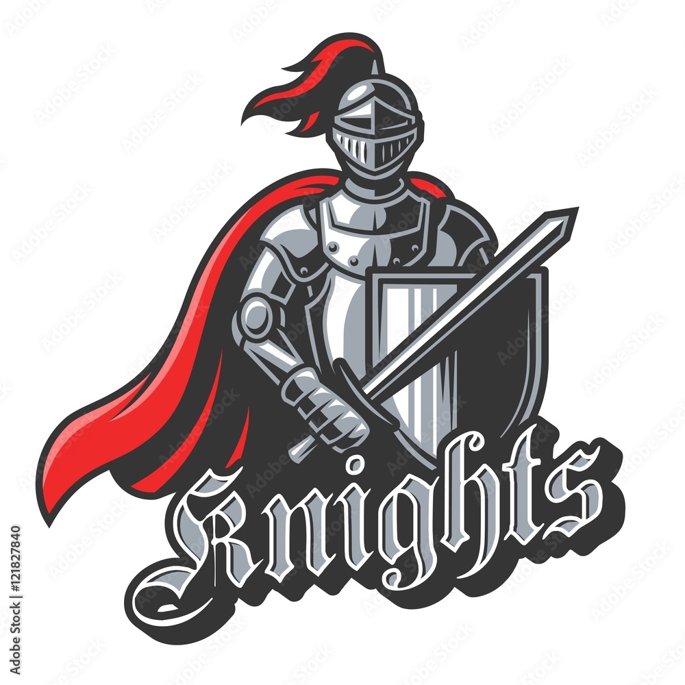 Knight sport logo in color Stock Vector | Adobe Stock