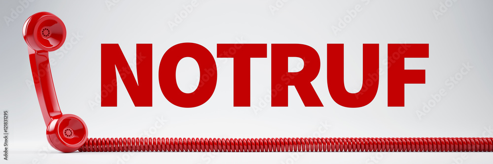 Rotes Notruf Telefon Stock-Illustration | Adobe Stock