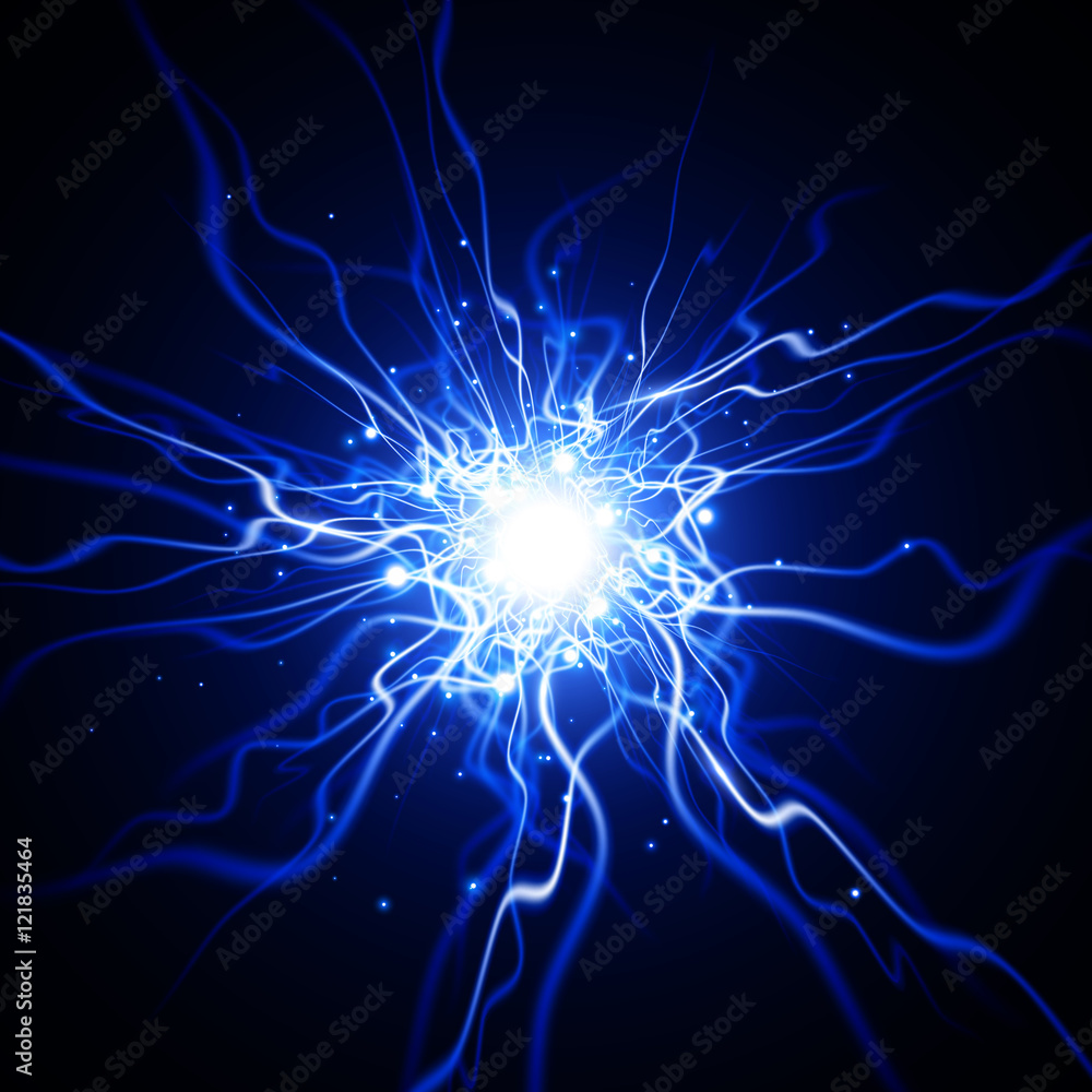 Lightning effect. Glow light effect. Vector background Stock Vector ...