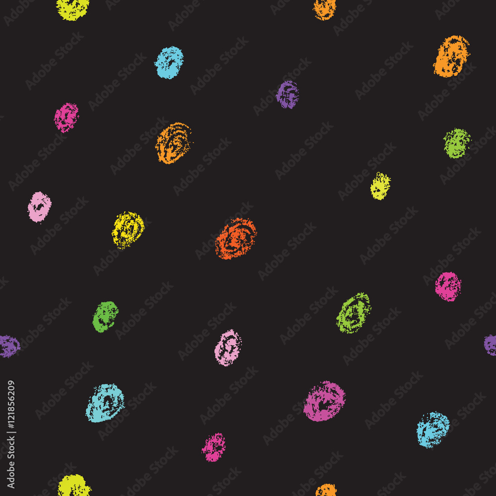 Dot background vector. Seamless pattern. Hand drawn dots. Colorf Stock ...