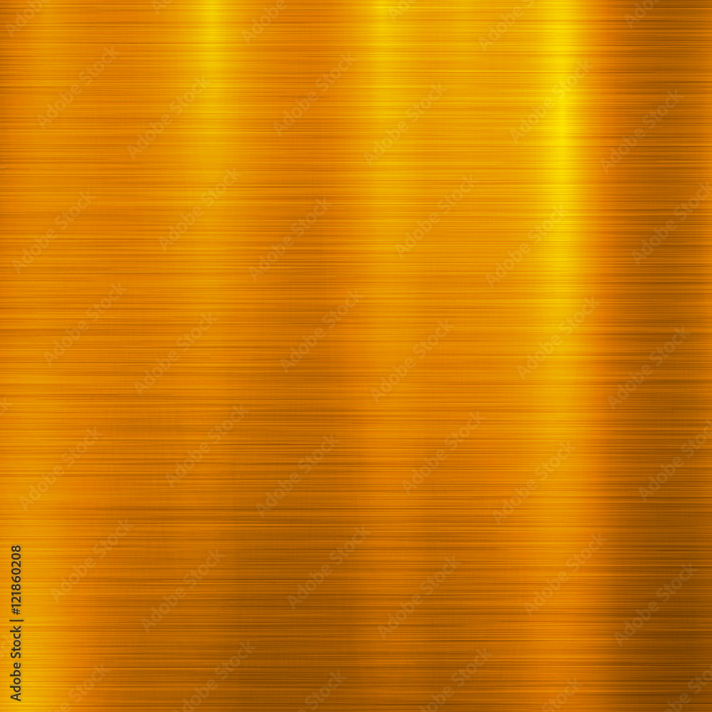 Gold metal technology background with polished, brushed metal texture ...