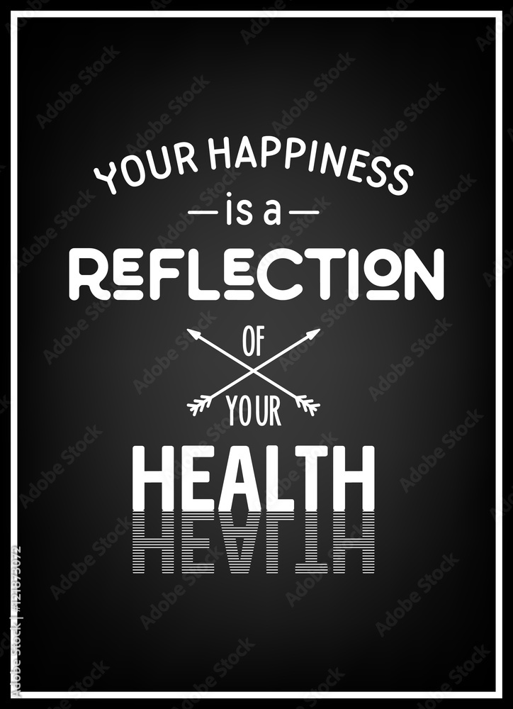 Health quote. Typographical Poster. Stock Vector | Adobe Stock