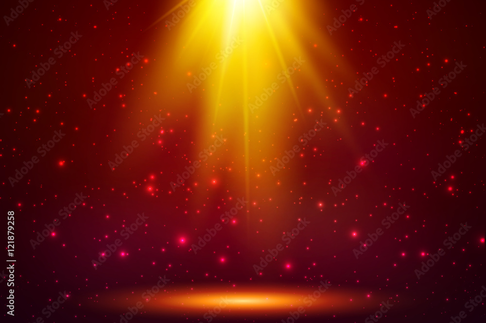 Red magic top light vector horizontal background Stock Vector | Adobe Stock