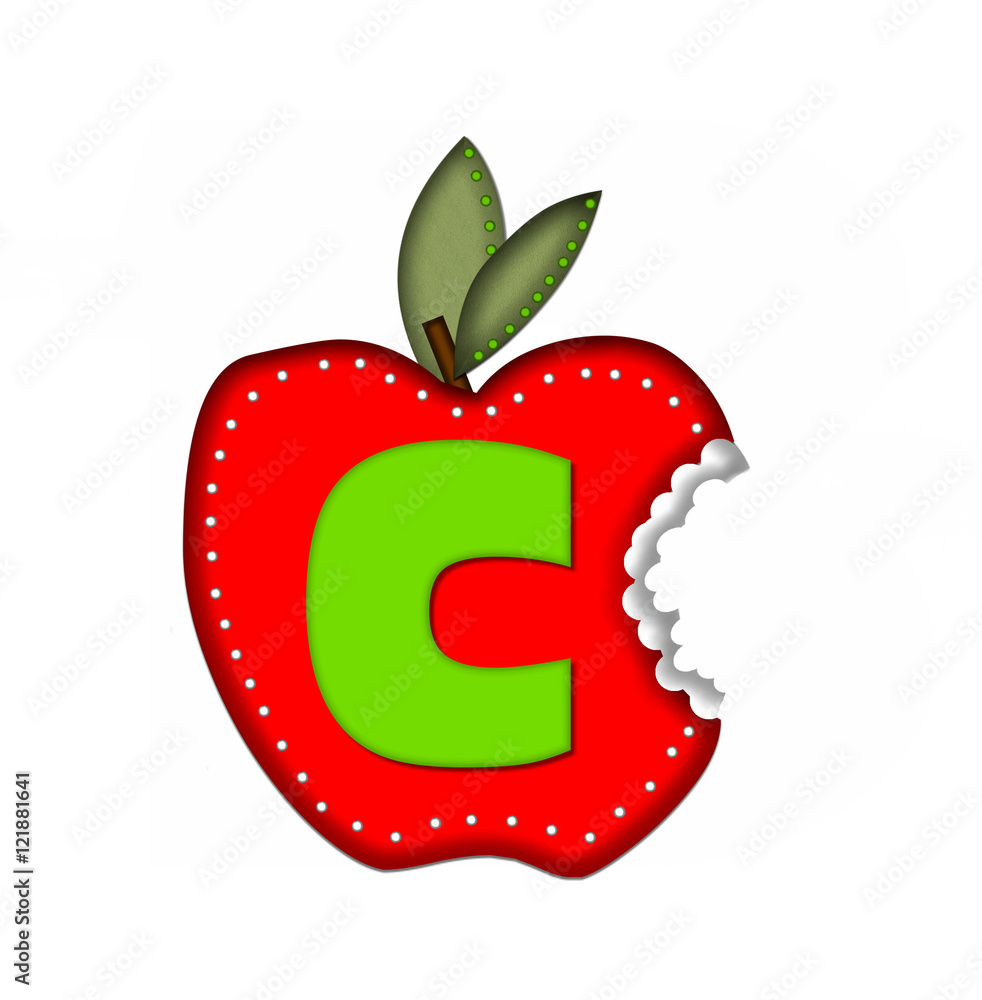 Alphabet Delicious Apple Bite C Stock Illustration | Adobe Stock