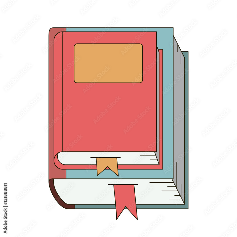 Book icon. literature education and learning theme. Isolated design ...