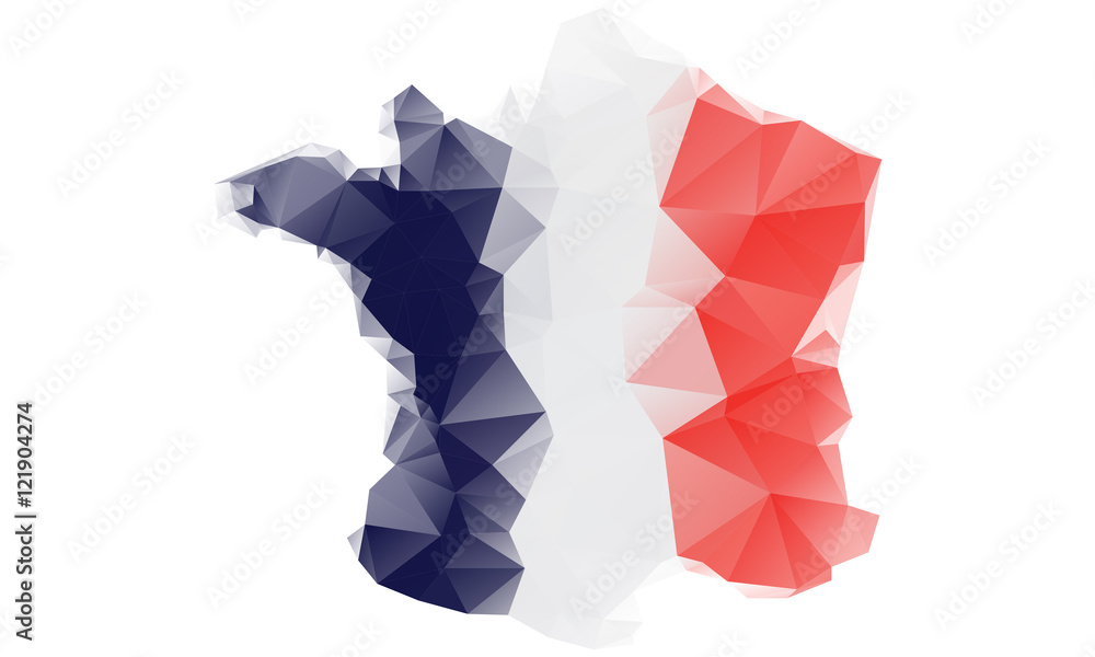 Carte de france polygone Stock Vector | Adobe Stock
