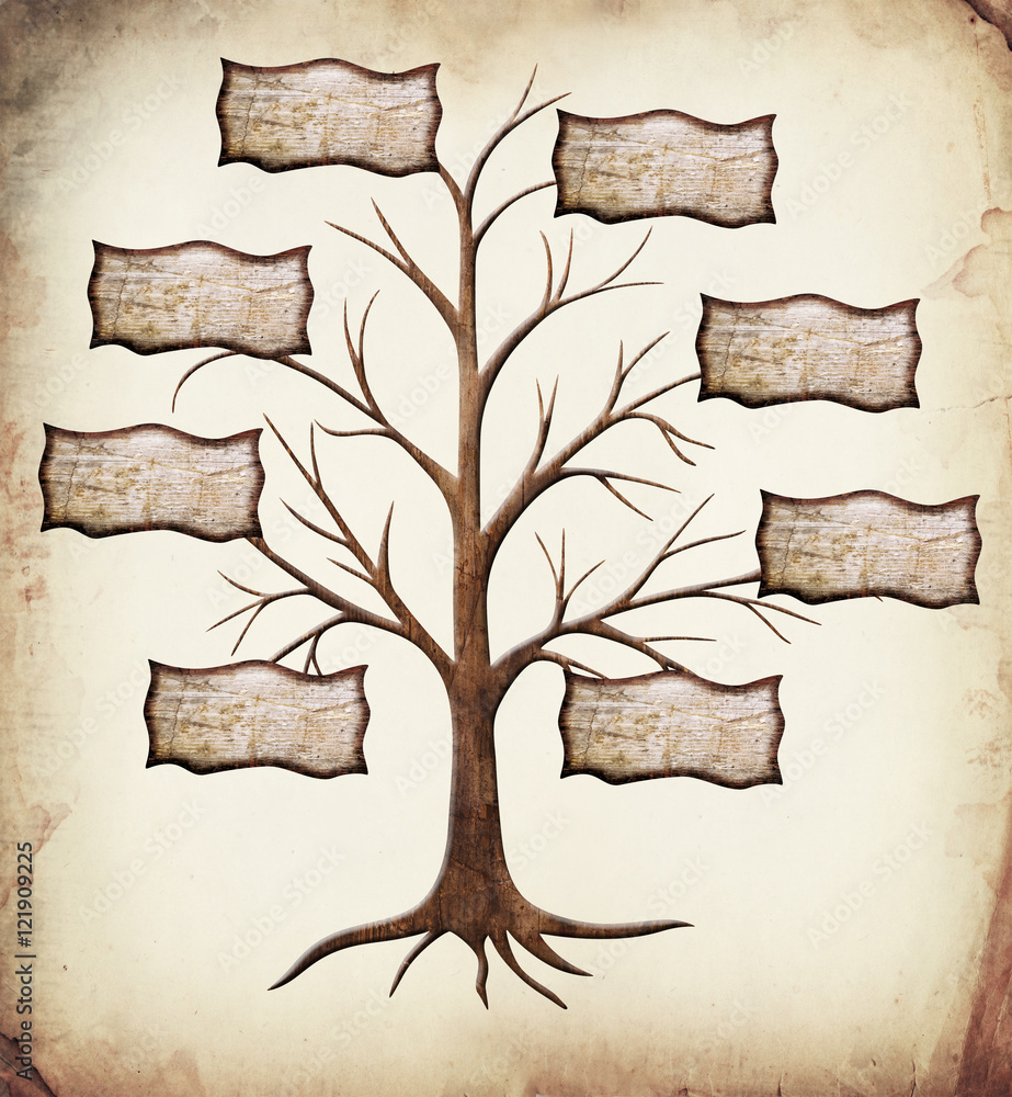 Photo & Art Print family tree wooden, milankubicka