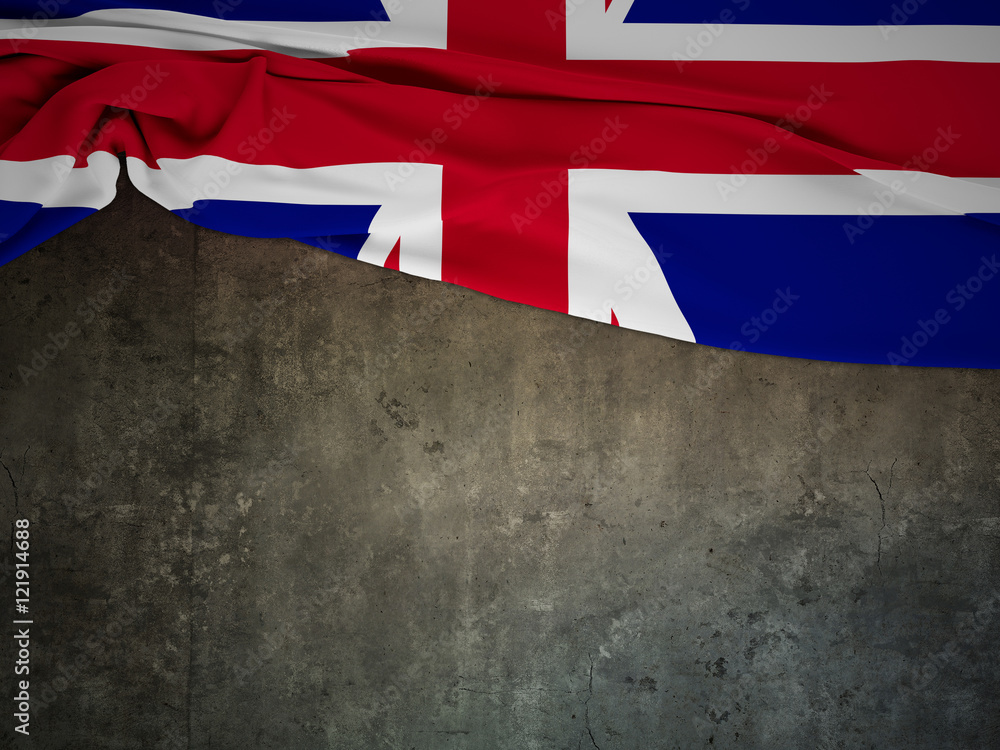 England flag of fabric texture with concrete texture dark backgr Stock ...