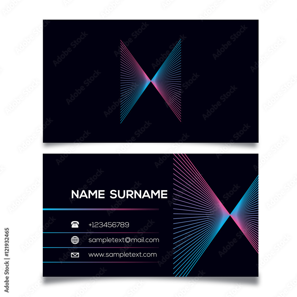 Business Card Template With X Logo,Vector Illustration Stock Vector ...