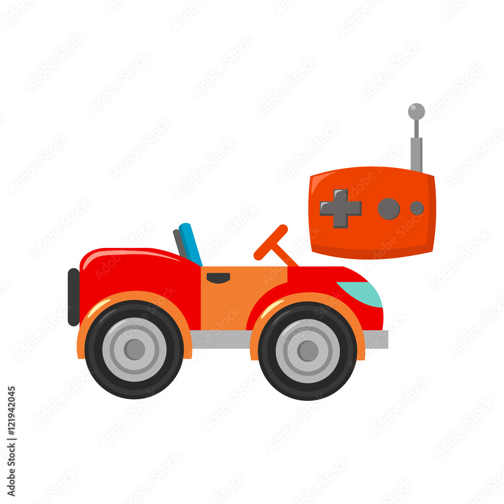 Vecteur Stock RC car icon in cartoon style isolated on white background ...