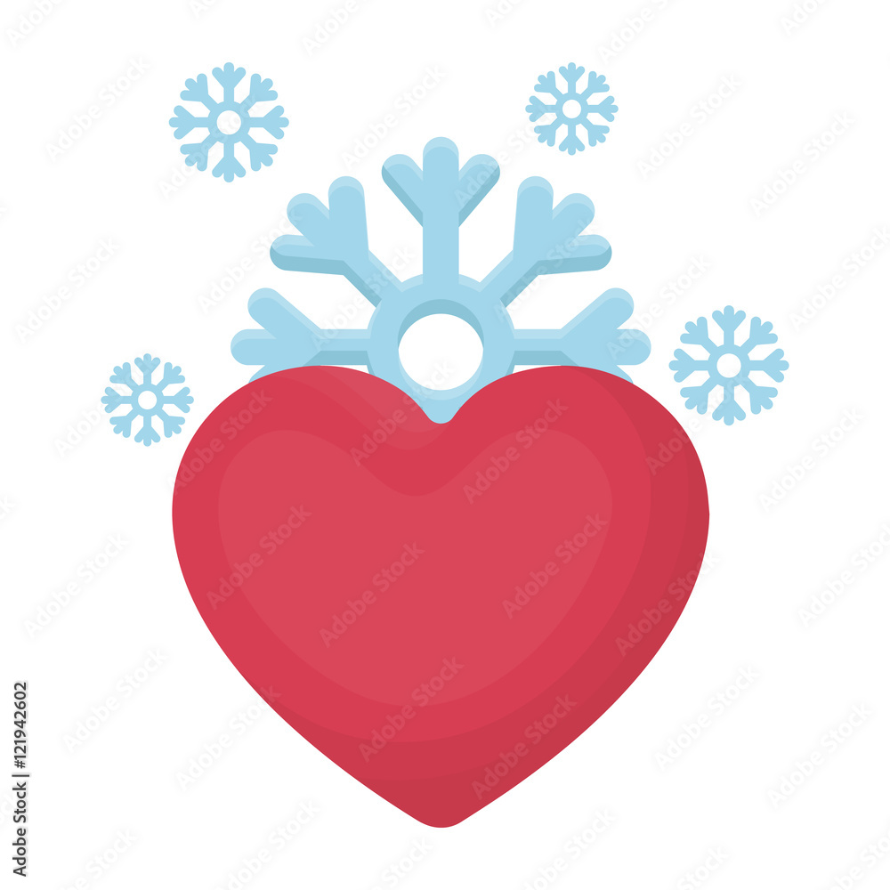 Heart icon in cartoon style isolated on white background. Romantic ...