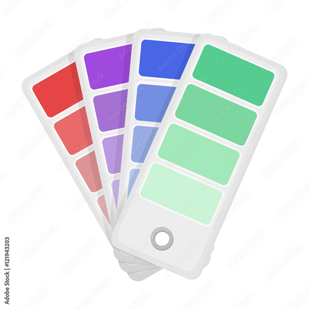 Color swatches icon in cartoon style isolated on white background ...