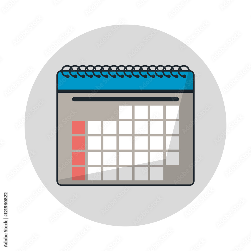 Calendar icon. Planner and reminder theme. Isolated design. Vector ...