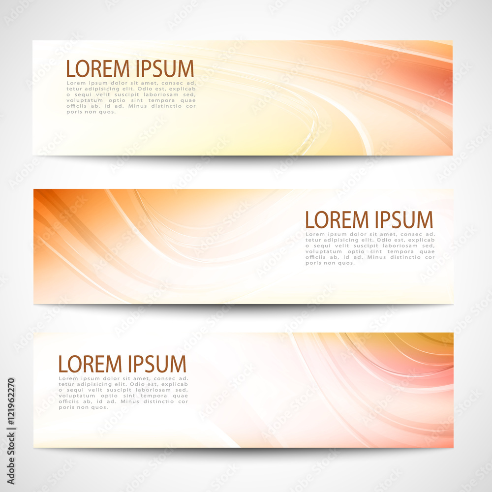 Abstract header orange wave white vector design Stock Vector | Adobe Stock