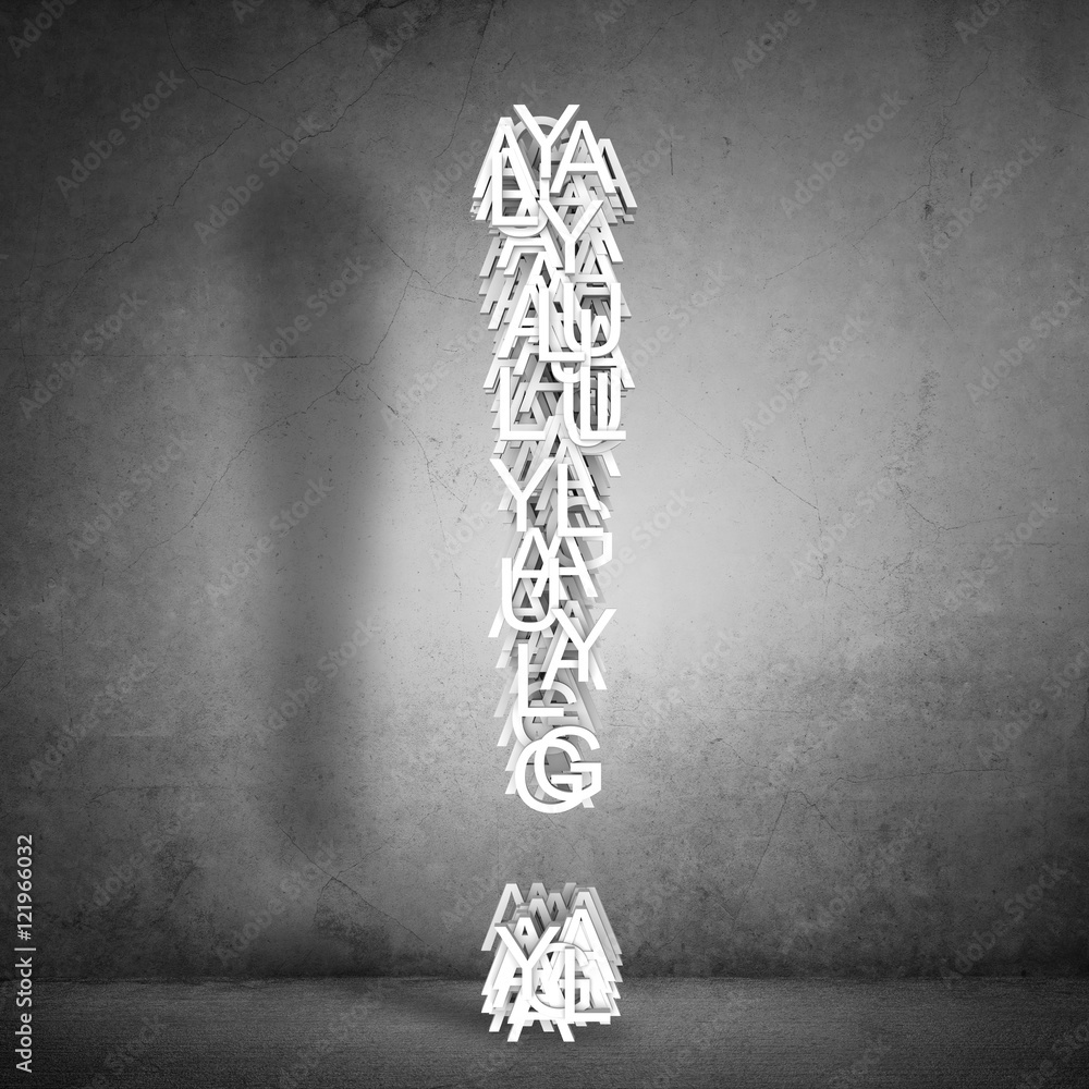 Big exclamation mark, 3D rendering Stock Photo | Adobe Stock