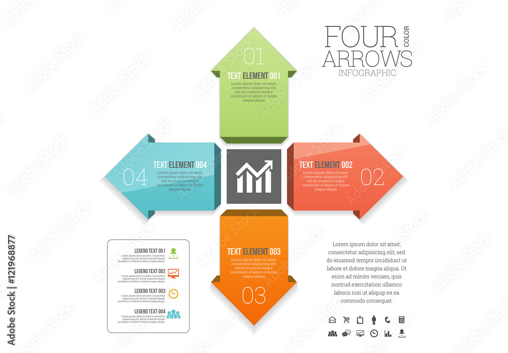 Four Arrows Infographic Stock Template | Adobe Stock