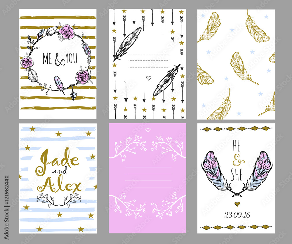 Hand Drawn Invitation Stock Vector | Adobe Stock