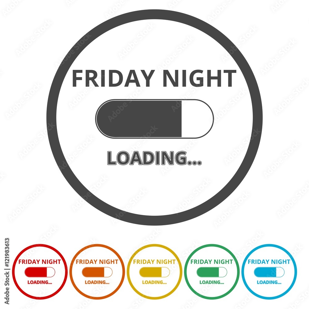 Friday loading. Progress loading bar Stock-Vektorgrafik | Adobe Stock